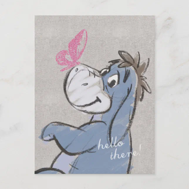 Eeyore Sketch - Hello There Postcard | Zazzle