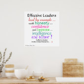 Effective Leaders' Character Traits by SRF Poster | Zazzle
