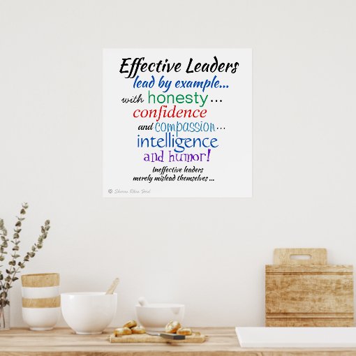 Effective Leaders' Character Traits by SRF Poster | Zazzle