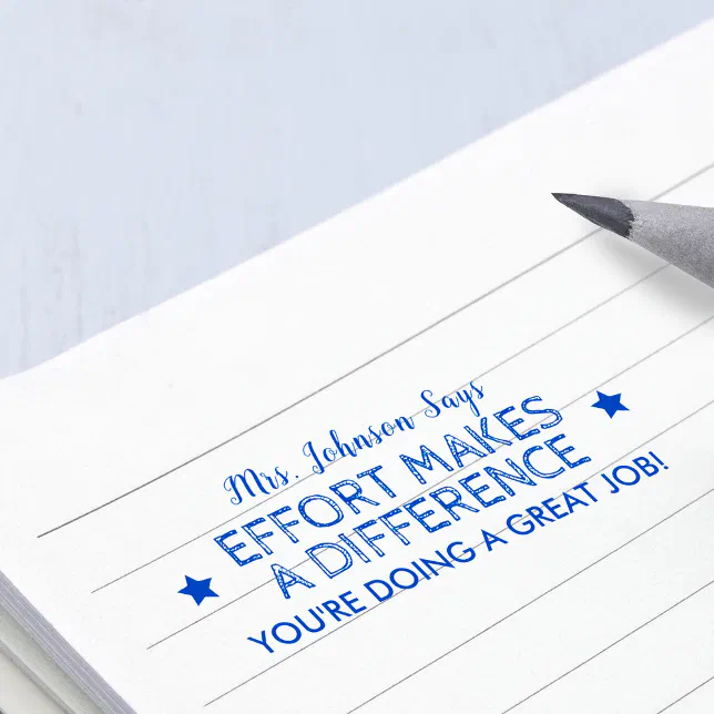 Effort Doing A Great Job Personalized Teachers Self-inking Stamp | Zazzle