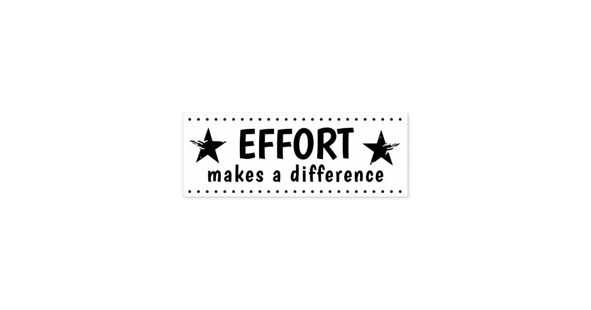 Effort Makes A Difference Personalized Teacher Rubber Stamp | Zazzle
