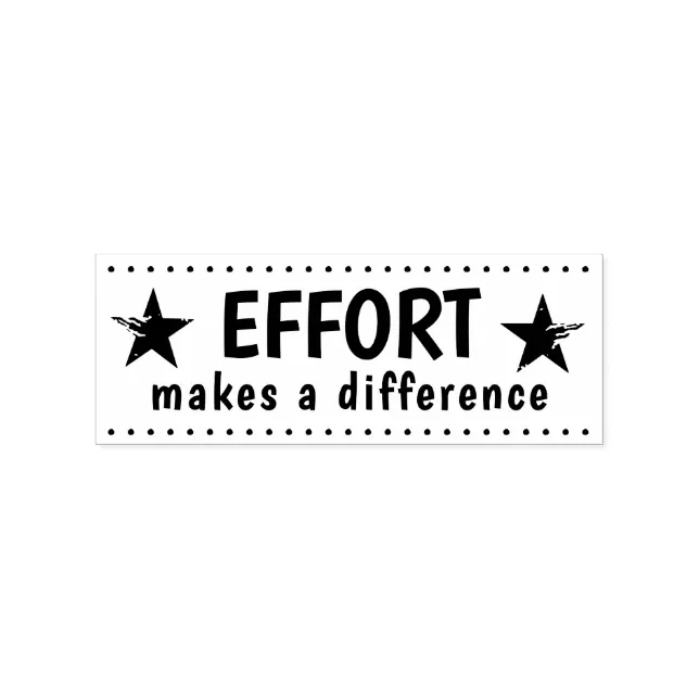 Effort Makes A Difference Personalized Teacher Rubber Stamp | Zazzle