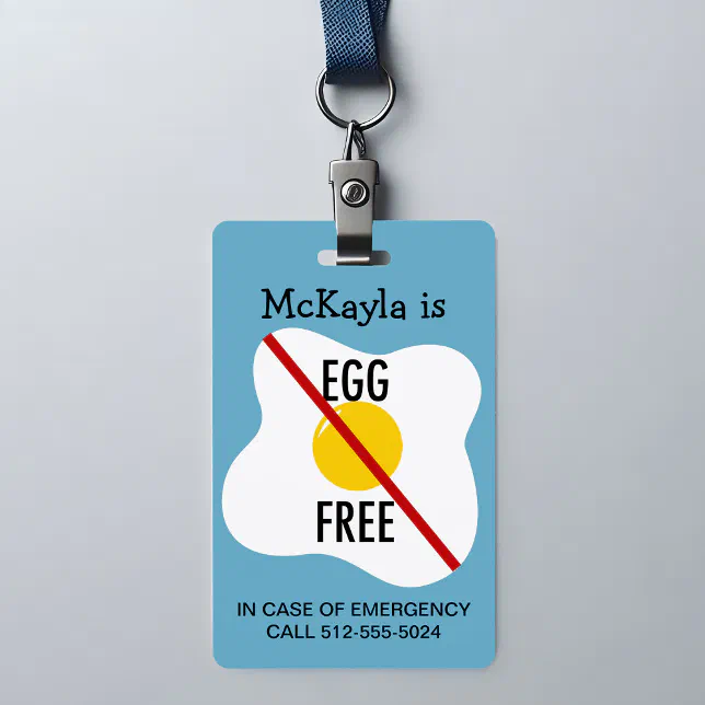 Egg Allergy Awareness Warning Badge | Zazzle