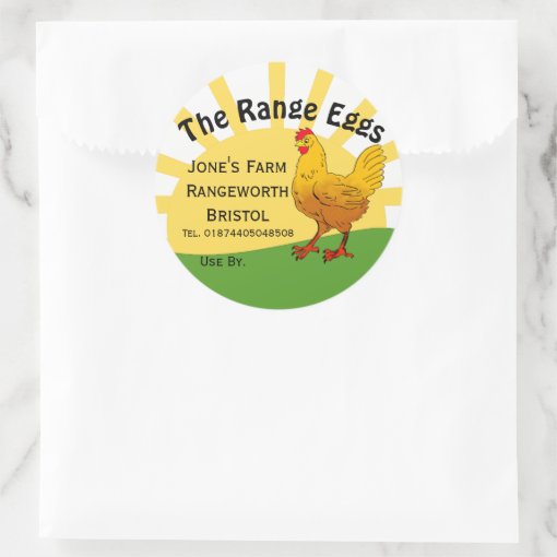egg box Label free range customise | Zazzle