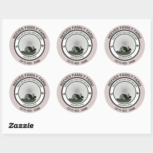 Egg Carton Farm Homestead Label Sticker | Zazzle