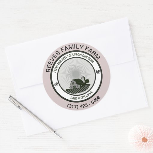 Egg Carton Farm Homestead Label Sticker | Zazzle