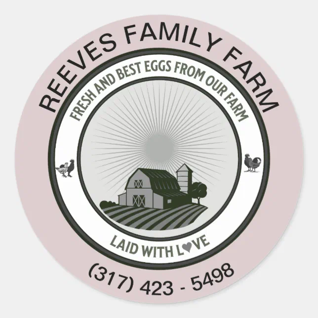 Egg Carton Farm Homestead Label Sticker | Zazzle
