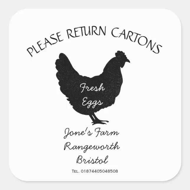 Egg Carton Label customize egg box free range | Zazzle
