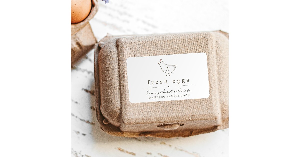 Egg Carton Label - Personalize for Farm or Coop | Zazzle