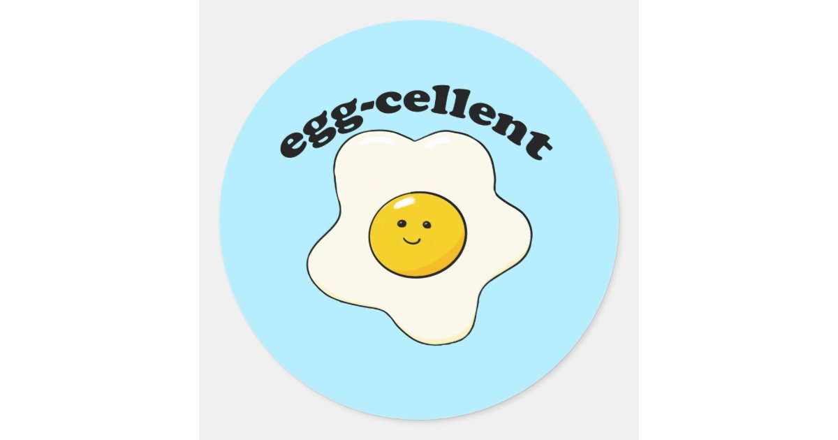 Egg-cellent Eggy Sticker | Zazzle