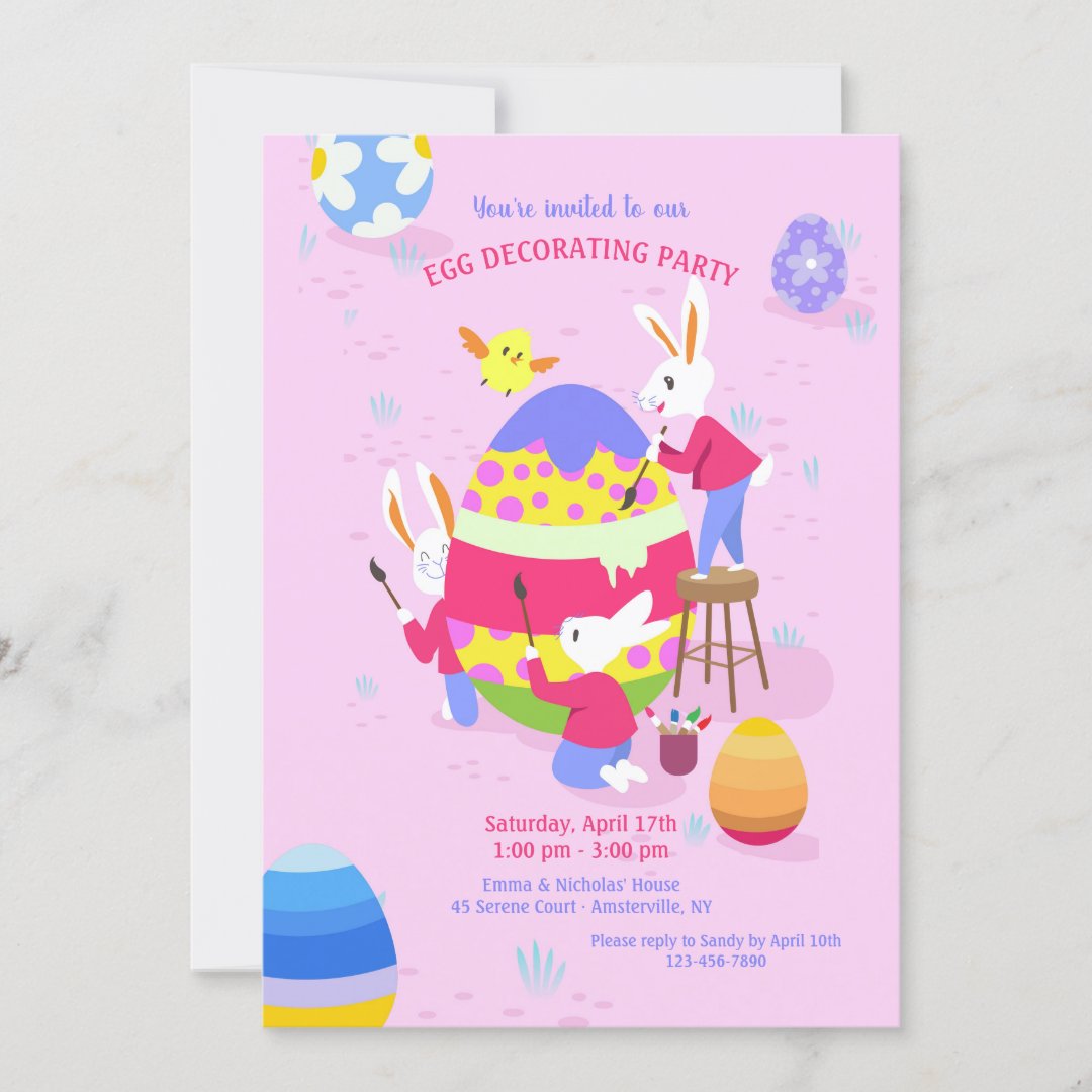 Egg Decorating Invitation | Zazzle