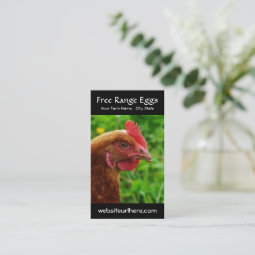 Egg Farming Rural Chicken Photo Business Card | Zazzle