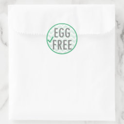 Egg Free Food Allergy Alert Stickers | Zazzle