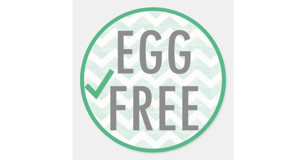 Egg Free Food Allergy Alert Stickers | Zazzle