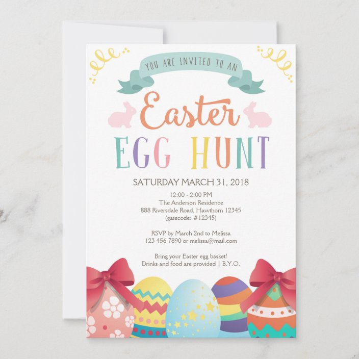 Egg Hunt Invitation, Easter Egg Hunt Invitation | Zazzle.com