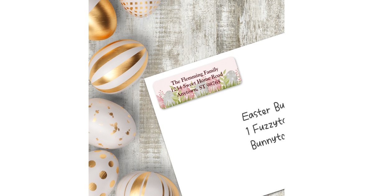 Egg-stra Sweet Customizable Easter Return Address Label | Zazzle