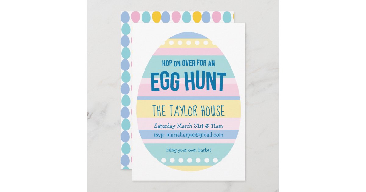 Eggcellent Easter Egg Hunt Invite | Zazzle