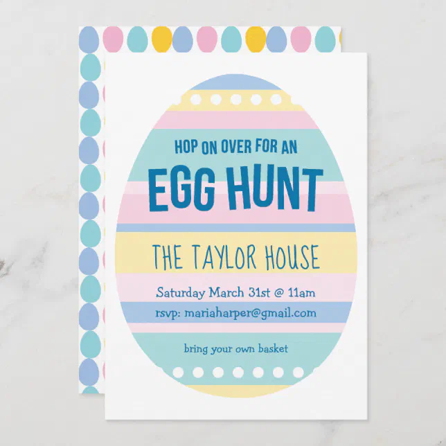 Eggcellent Easter Egg Hunt Invite | Zazzle