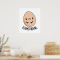 Eggmotional Funny Emotional Egg Pun Poster | Zazzle