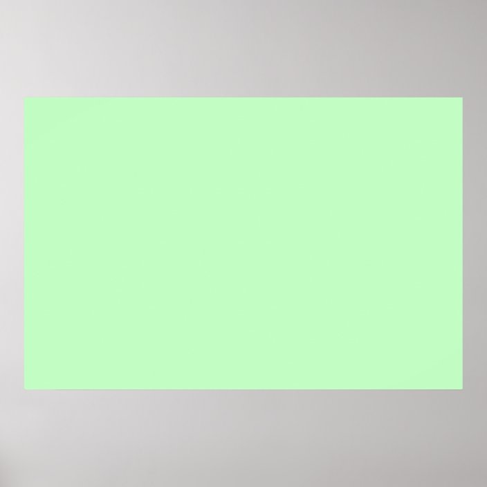 Eggshell Blue Green Pastel Color Background Poster | Zazzle.com
