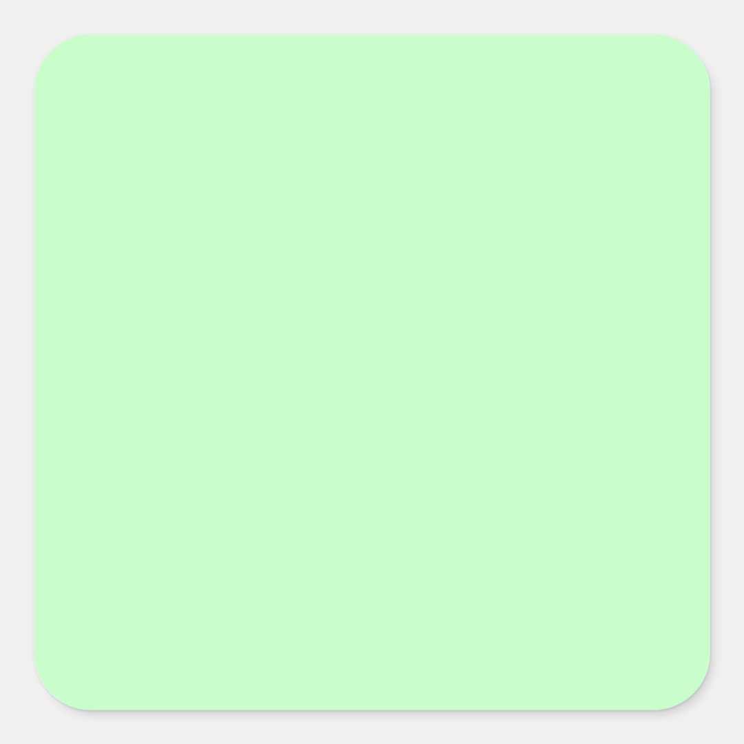 Eggshell Blue Green Pastel Color Background Square Sticker | Zazzle