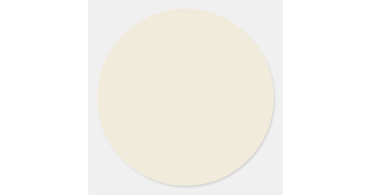 Eggshell Solid Color Classic Round Sticker | Zazzle