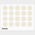 Eggshell Solid Color Classic Round Sticker | Zazzle