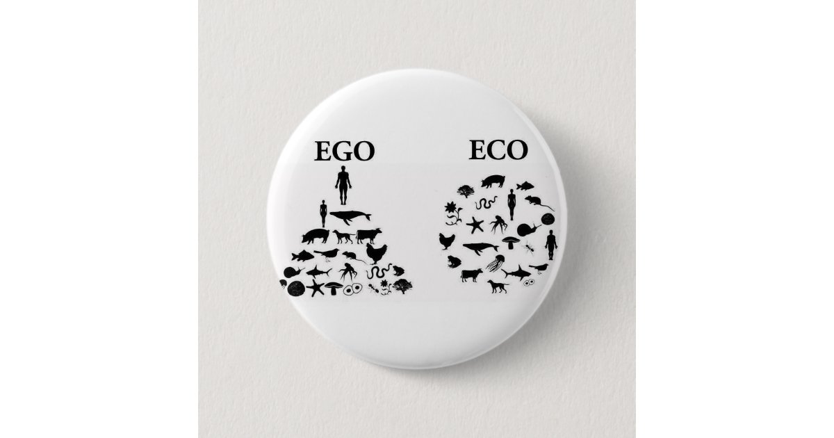 Ego vs. Eco Pin | Zazzle