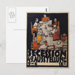 Egon Schiele- Poster for the Vienna Secession Postcard | Zazzle