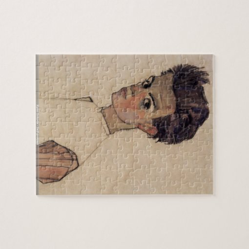Egon Schiele - Self-portrait puzzle | Zazzle
