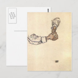 Egon Schiele- Study of hands Postcard | Zazzle