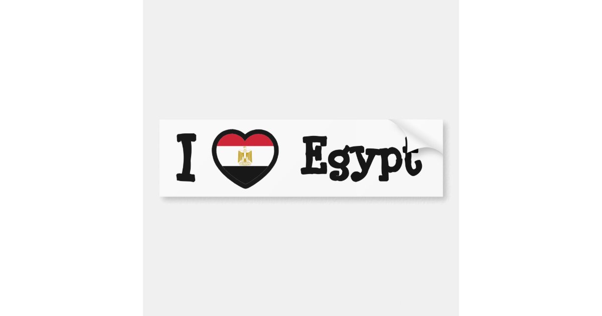 Egypt Flag Bumper Sticker | Zazzle