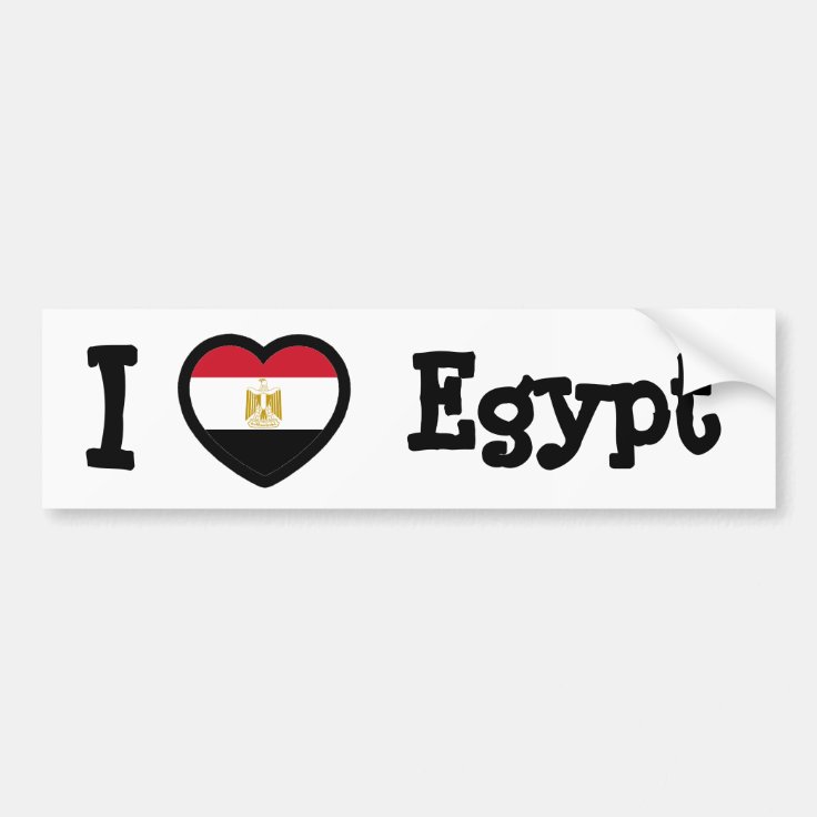 Egypt Flag Bumper Sticker | Zazzle