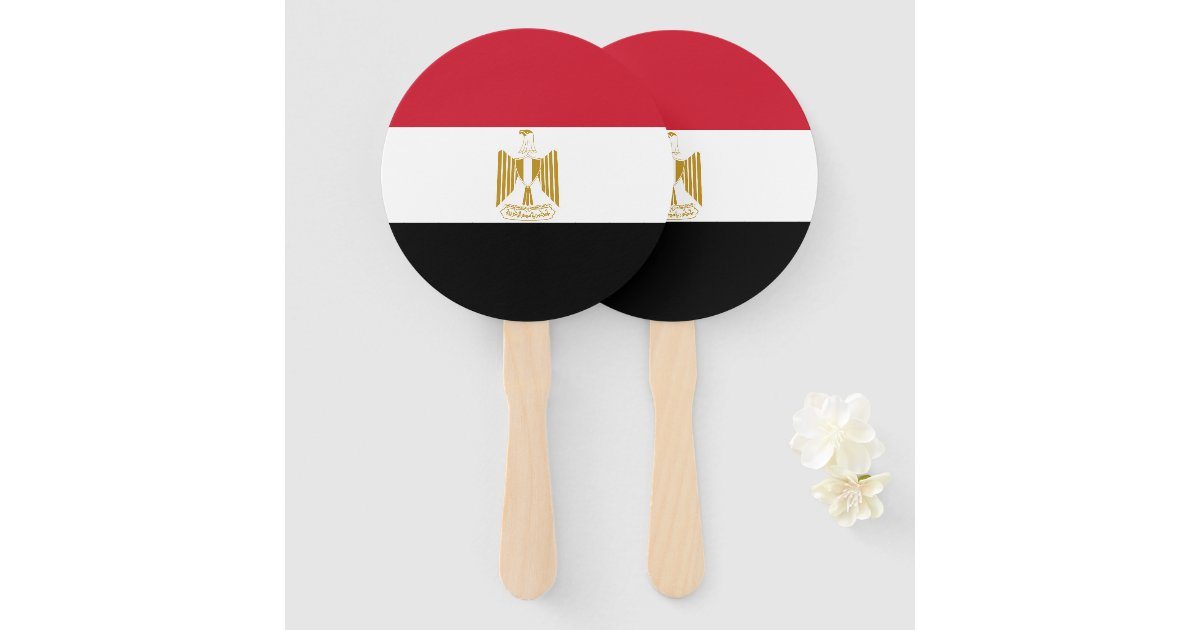 Egypt flag hand fan | Zazzle