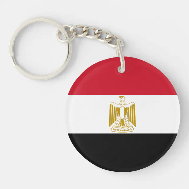 Egypt Flag Keychain | Zazzle