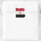 Egypt Flag Map Crackle Square Sticker | Zazzle