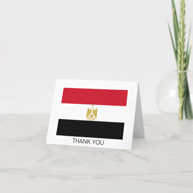 Egypt Flag Thank You Card | Zazzle