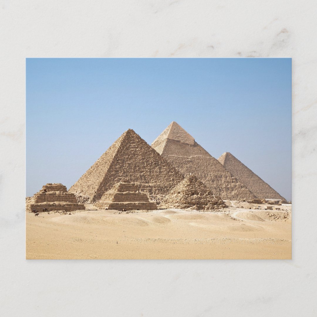 Egypt-Gizah Pyramids Postcard | Zazzle