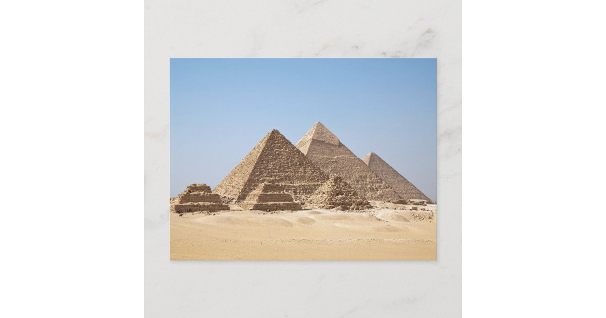 Egypt-Gizah Pyramids Postcard | Zazzle