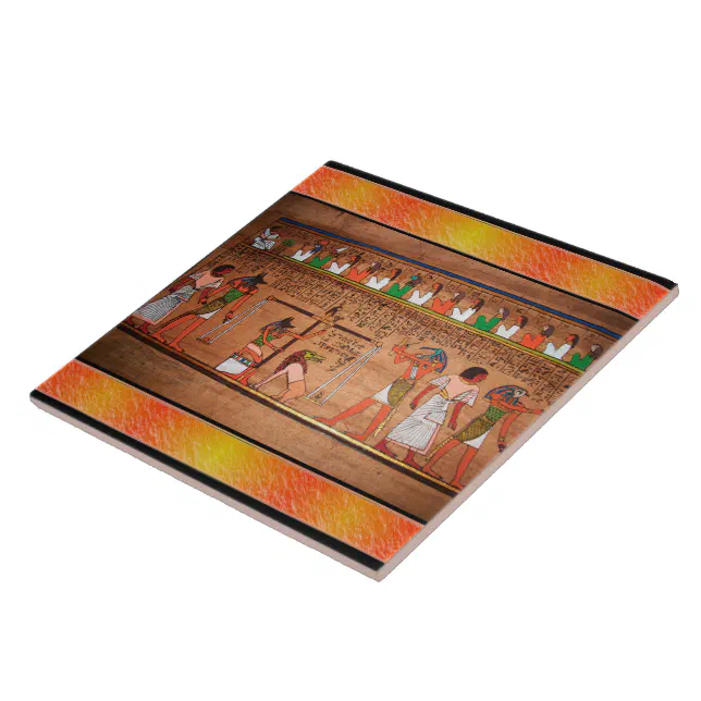 Egypt-Hieroglyphs Ceramic Tile | Zazzle