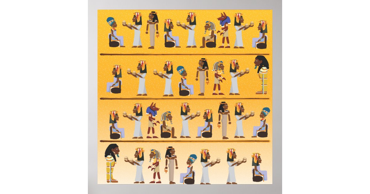 Egypt Hieroglyphs Poster | Zazzle