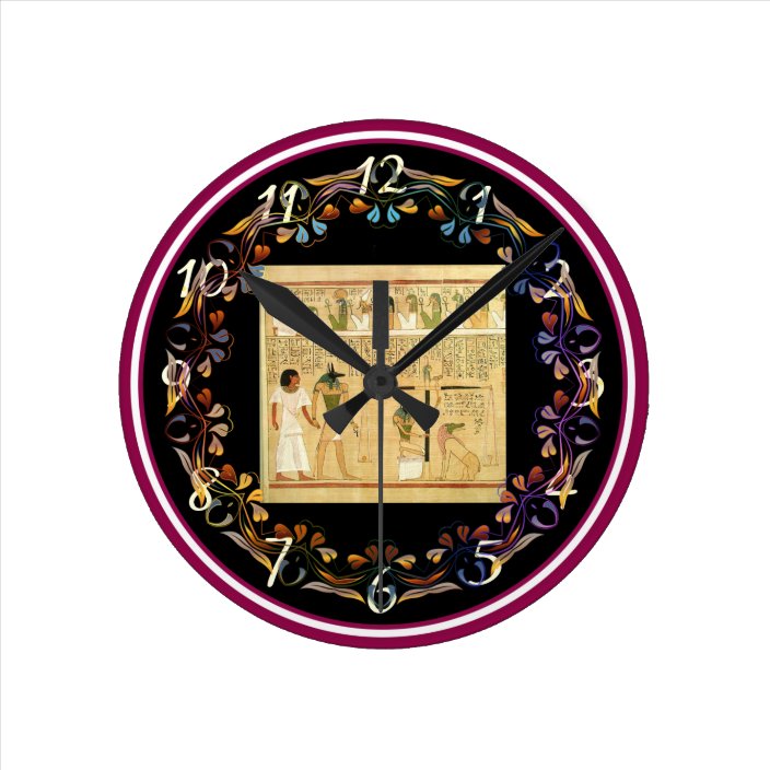 Egypt-Hieroglyphs Wall Clock | Zazzle.com