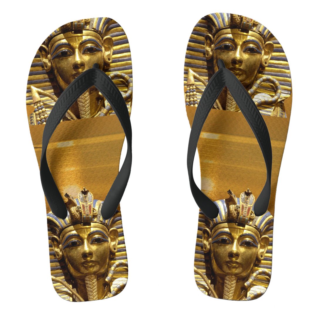 Egypt King Tut Flip Flops | Zazzle