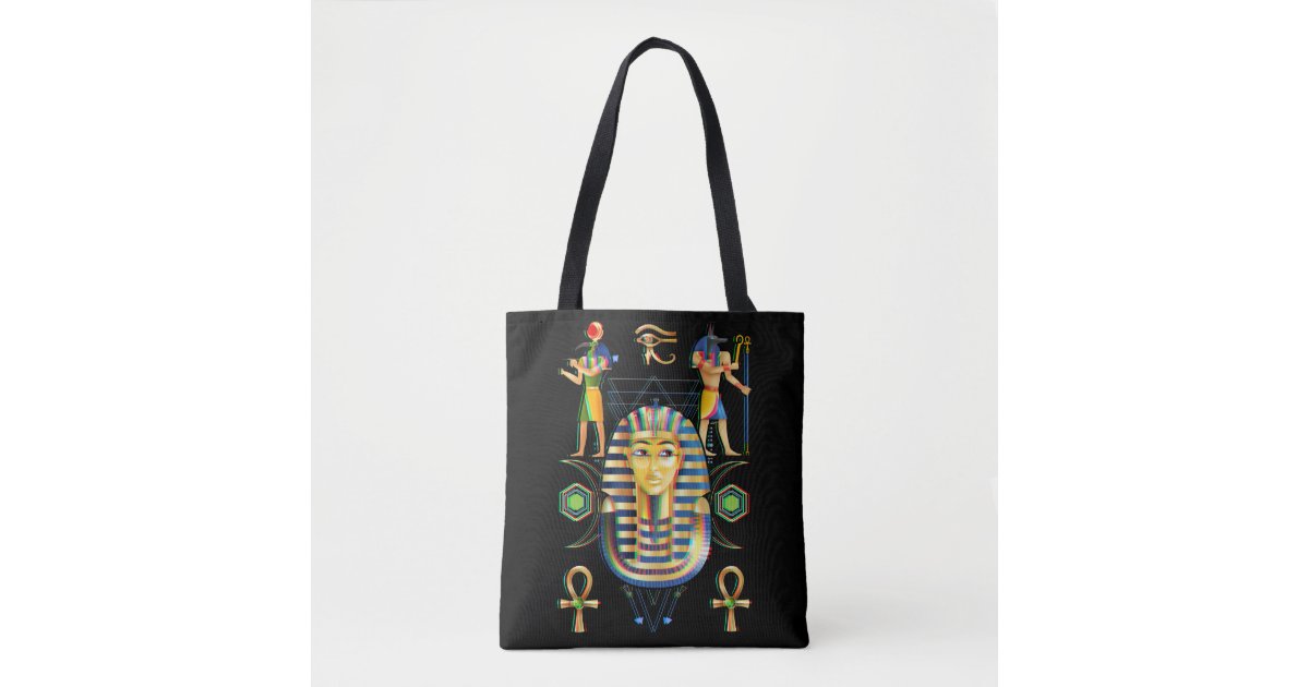 Egypt Pharaoh Tutankhamun King Tut Horus Eye Ankh Tote Bag | Zazzle