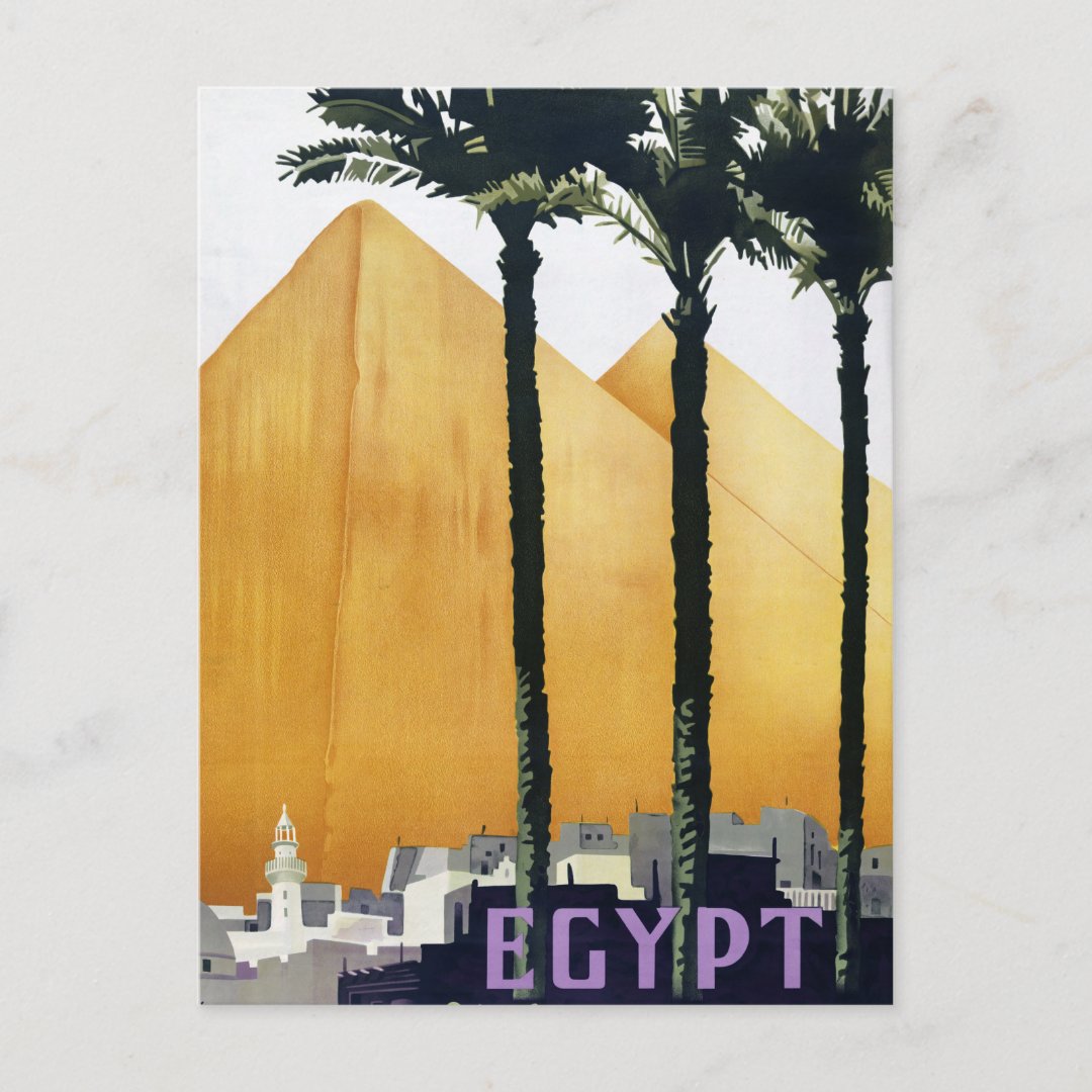 Egypt vintage travel poster Restored Postcard | Zazzle