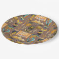 Egyptian Ancient Hieroglyphic Pattern Symbol Paper Plates | Zazzle