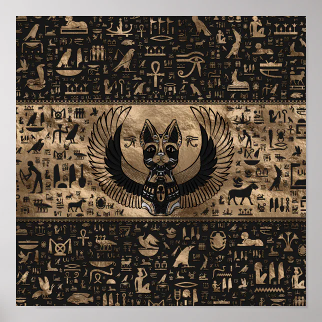Egyptian Cat Goddess Bastet Poster | Zazzle