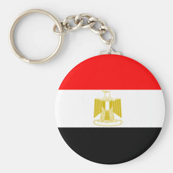 egyptian Flag Keychain | Zazzle
