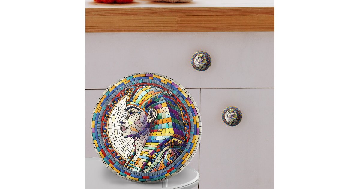 Egyptian Great Sphinx -Mosaic Art Ceramic Knob | Zazzle