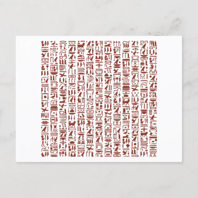 Egyptian Hieroglyph Postcard | Zazzle